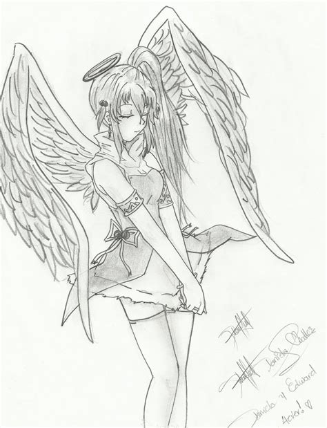 Anime Angel Drawing At Getdrawings Free Download