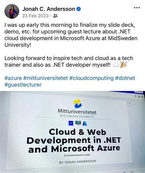 jonah andersson on linkedin azure dotnet clouddevelopment