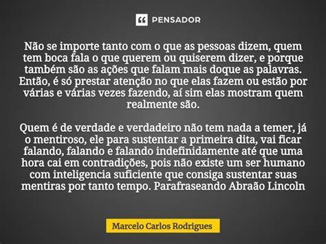 ⁠não Se Importe Tanto Com O Que As Marcelo Carlos Rodrigues Pensador