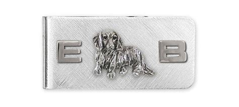 Dachshund Money Clip Sterling Silver And Stainless Steel Handmade Long