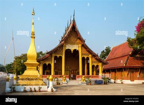 Ordination Hall Ubosot Of Wat Sen Temple Also Known As Wat Sene Souk