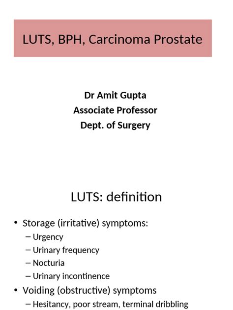Luts Bph Carcinoma Prostate Pdf Prostate Cancer Prostate