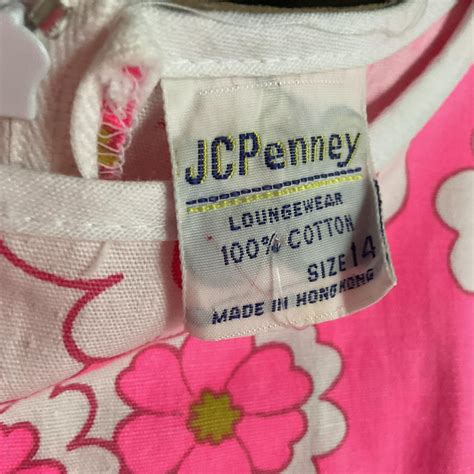 Vintage 1960s 1970s Dress Mod Go Go Dark Pink Floral Jcpenney