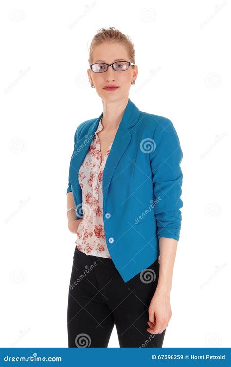 Lovely Blond Woman Waist Up Stock Image Image Of Businesswoman