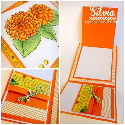 Silvia Scrap Tutorial 57 Latinas Arts Crafts Joy Fold Card Joy