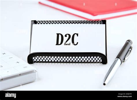 Business And D2c Direct To Consumer Concept Concept Words D2c On A Business Card On A White