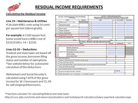 43 Va Residual Income Worksheet Worksheet Resource