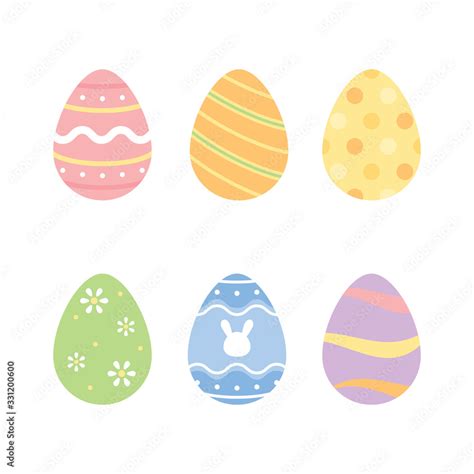 Pastel Easter Eggs Clipart