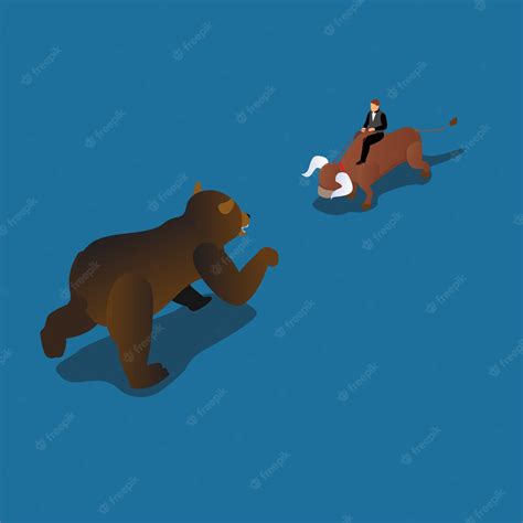 Premium Vector Bullish Vs Bearish Markets Isometric 3d