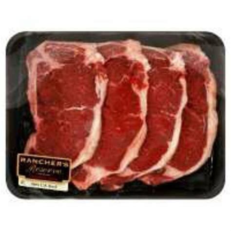 Open Nature Natural Angus Beef Loin Strip Steak Boneless Thin Cut Grass