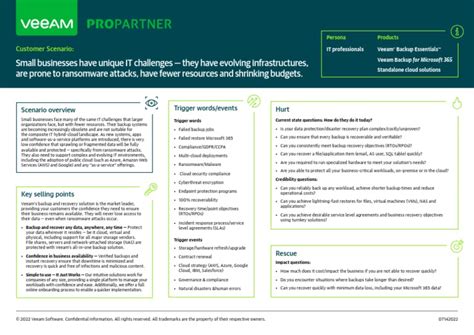 Veeam Smb Customer Scenario Pdf Cloud Computing Backup