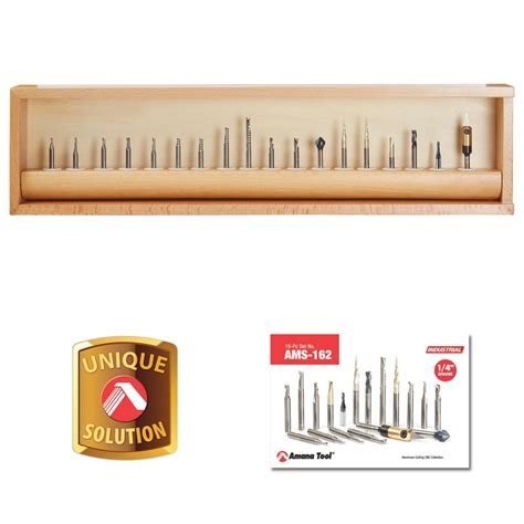 Amana AMS Series Pc Aluminum Cutting Solid Carbide Advanced CNC Router Bit Collection