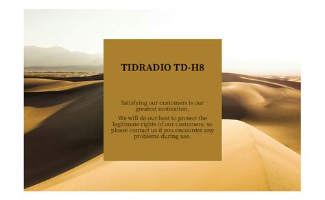 Tidradio Td H8 Ham Radio Transceiver 2 Way Radio Scanner Portable Uhf Vhf Two Way Radio