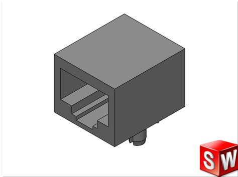 Rj45 Connector Cad Block And Typical Drawing For Designers Hot Sex