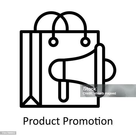 제품 프로모션 벡터 개요 디자인 일러스트레이션입니다 흰색 배경의 기호 Eps 10 파일 0명에 대한 스톡 벡터 아트 및 기타