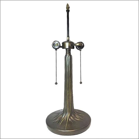 Large Tree Trunk Lamp Base Antique Bronze Finish Franklin Art Glass