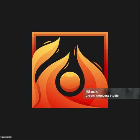 Ilustrasi Vektor Api Gaya Warnawarni Gradien Ilustrasi Stok Unduh Gambar Sekarang Api Api