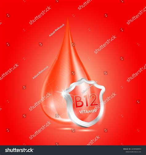 Drop Vitamin B Red Glass Shield Stock Vector Royalty Free Shutterstock