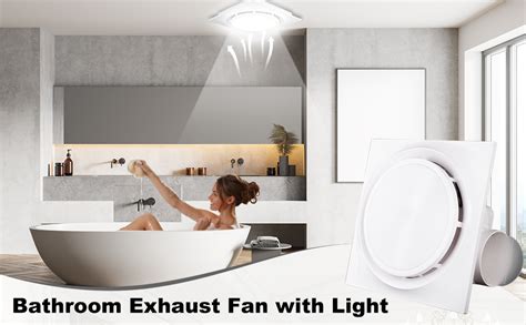 Mmucco Bathroom Exhaust Fan With Light130 Cfm 10 Sones Double Switch