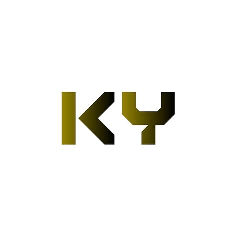 desenho da logotipo da letra ky vetor premium