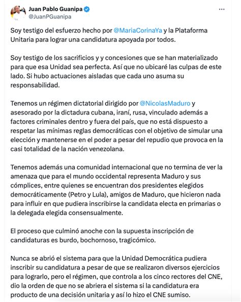 Juan Pablo Guanipa El Proceso Que Culminó Anoche Con La Supuesta