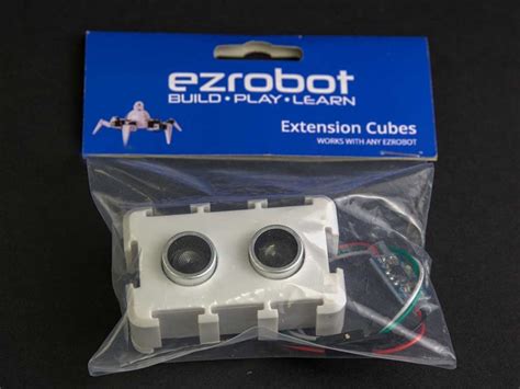 EZ Robot Ultrasonic Distance Sensor With Enclosure Wire Robots