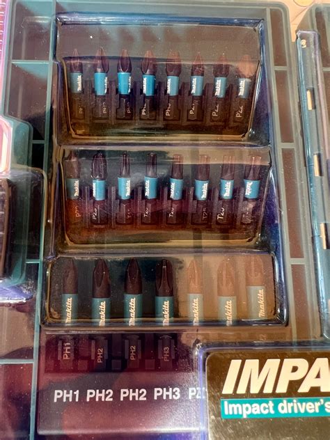 Makita E 06638 Impact Black Drill Bits Set 35pcs Deep Sea Timber