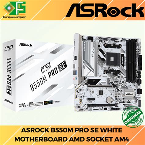 Jual Motherboard ASROCK B M PRO SE White Motherboard AMD Socket AM Resmi Shopee Indonesia