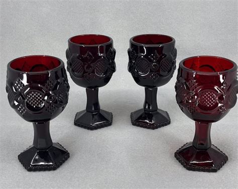 Avon Cape Cod Ruby Red Decanter 975 Etsy