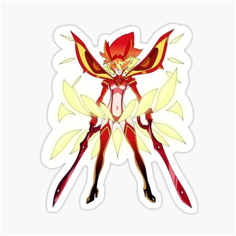 Ryuko Wearing Gurren Glasses Anime Inspired Shirt Sticker By