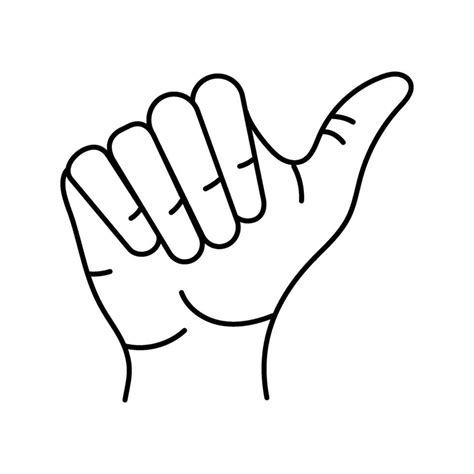 Opposable Thumb Human Evolution Line Icon Vector Illustration 35454740