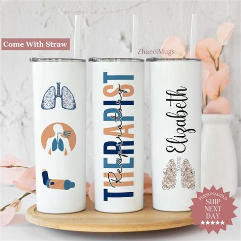 Respiratory Therapy Tumbler Personalized Rt Rrt Ts Cup With Straw
