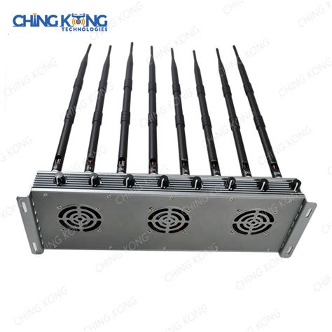 Mobile Phone Wifi Signal Jammer 8 Antenna 46w Output Power Jammer