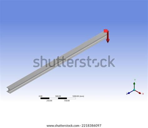 Stress Analysis Ansys H Beam 150150710 Stock Illustration 2218386097