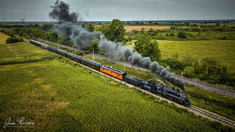 Steam Locomotive Frisco 1630 Makes Its Way East Through The