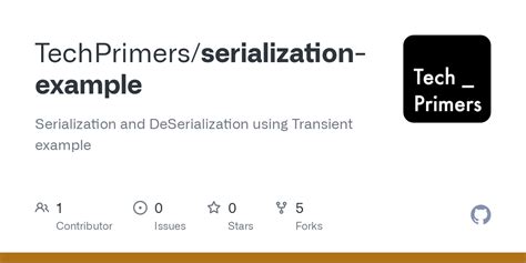 GitHub TechPrimers Serialization Example Serialization And DeSerialization Using Transient