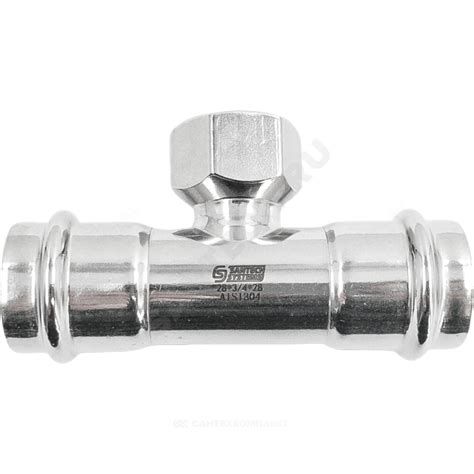 Тройник сталь нерж AISI 304 Дн 18х3/4"х18 пресс/ВР SantechSystems ...
