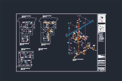 Plano De Instalación De Gas Detalles En Autocad