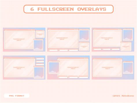 Stream Overlay Package For Twitch Cute Windows Theme Overlay Kawaii