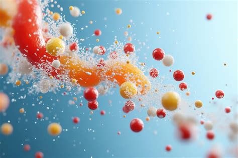 Artistic Gradient Biology Fluid And Realistic Cell Structures In