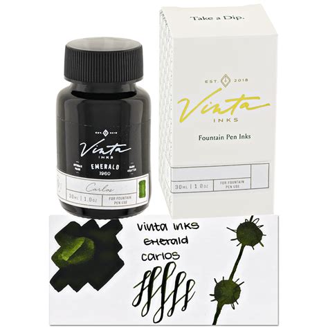 Vinta Inks 1 0 Bottled Ink In Emerald [carlos 1960] 30ml Goldspot Pens