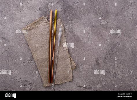 Zero Waste Eco Friendly Metal Straws Stock Photo Alamy
