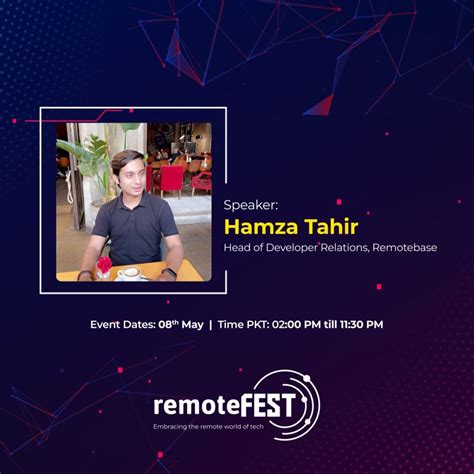 Hamza Tahir On Linkedin Remotefest Remotefest Remotebase Tech