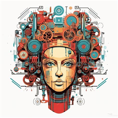 Premium Vector Bohemian Vector Computer Artificial Intelligence On