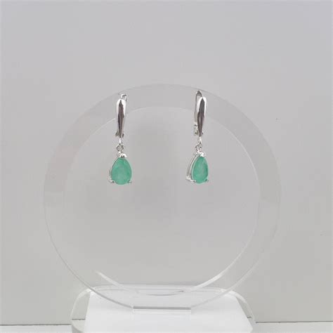 обеци с естествени камъни изумруди 3