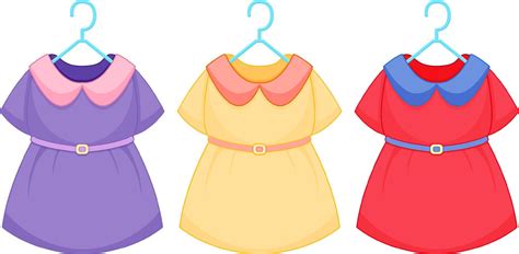 A Cute Girl Dress Hanging On Hanger 8191113 Vector Art At Vecteezy