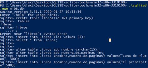 Comandos Basicos De SQLite