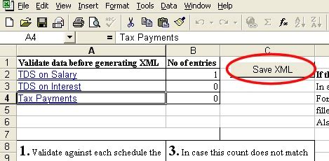 E Filing Excel File Of Income Tax Return