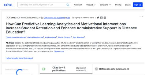 how can predictive learning analytics and motivational interventions