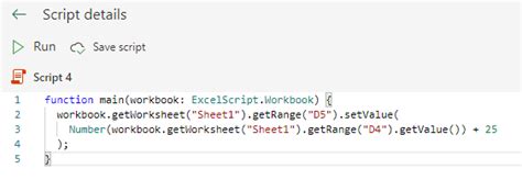 Set Value To Cell Get Value From Cell Microsoft Excel Office Scripts